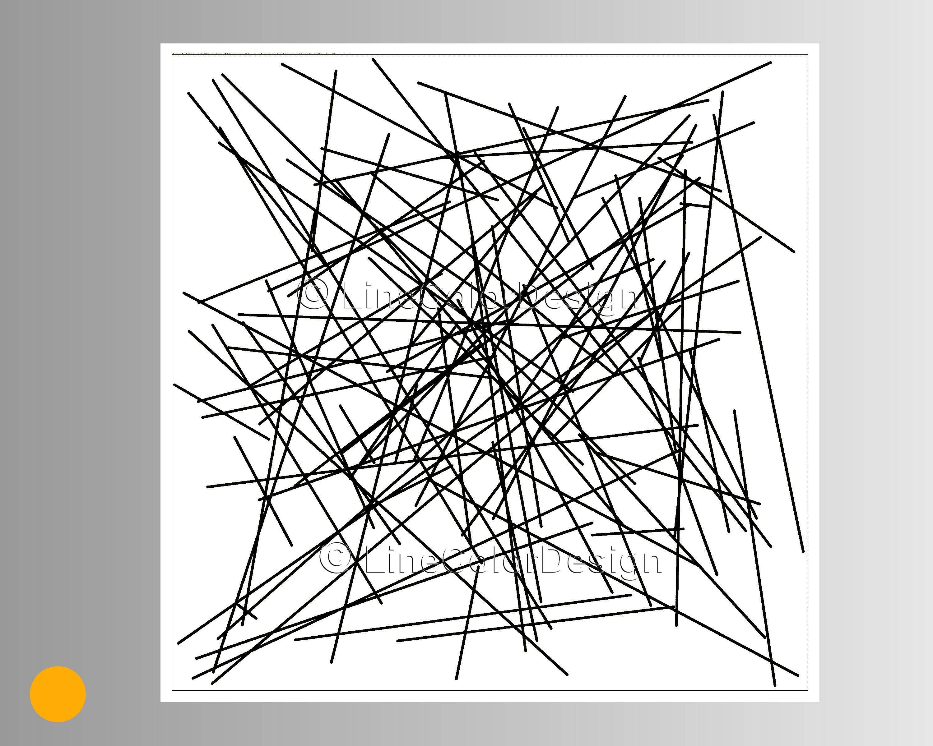 Abstract Fine Art Print 24 X 24 Random Black Line | Etsy