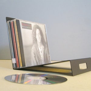 Storage Rack for 15 Cds | Simple Modern Tabletop CD Holder | Minimalist ...