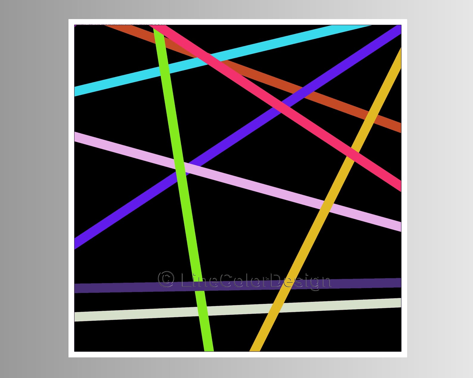 Abstract Printable Wall Art | Colorful Geometric Line Art | Instant ...