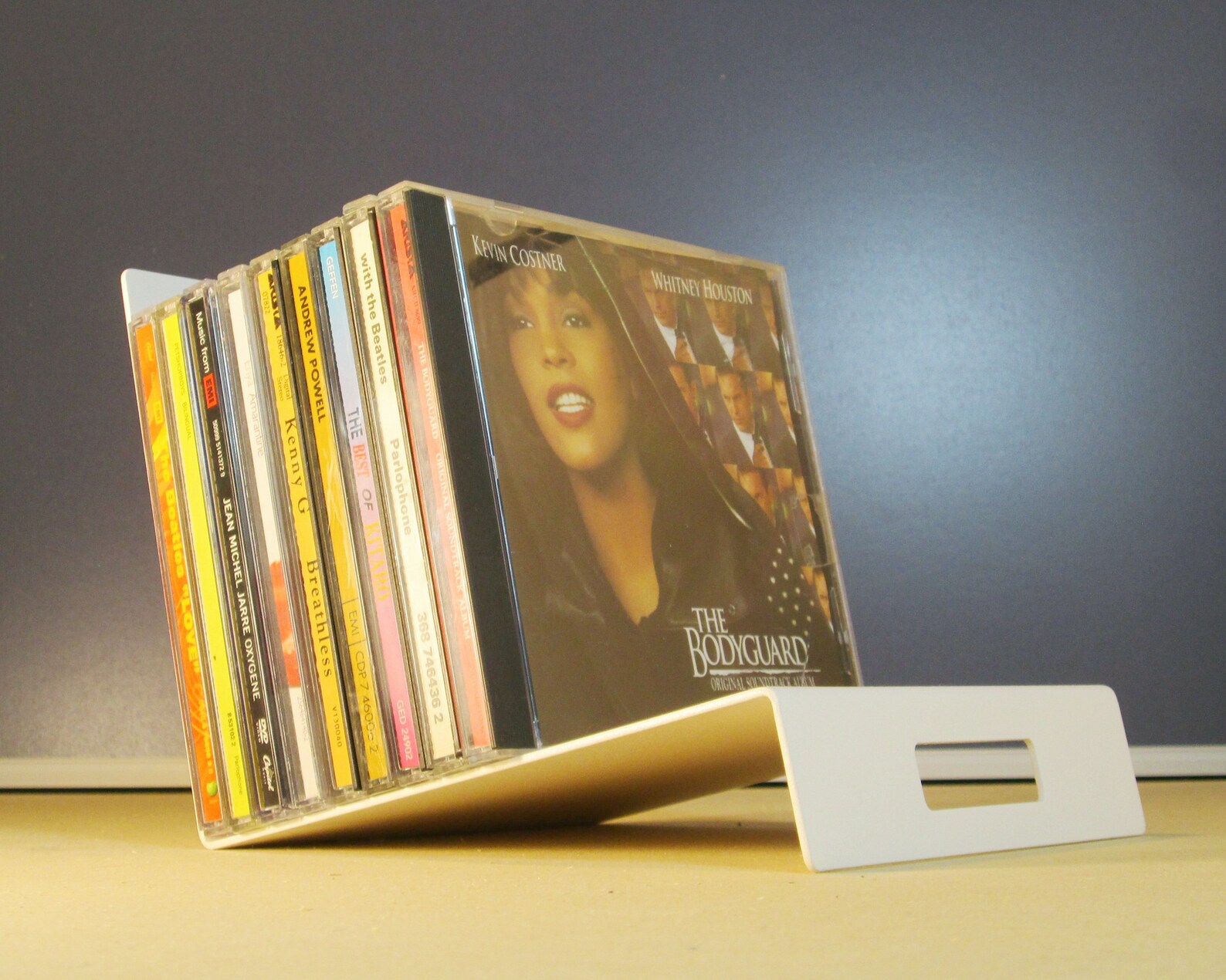 CD Storage Stand For 15 CDs Sloping Rack Organizes Your | Etsy