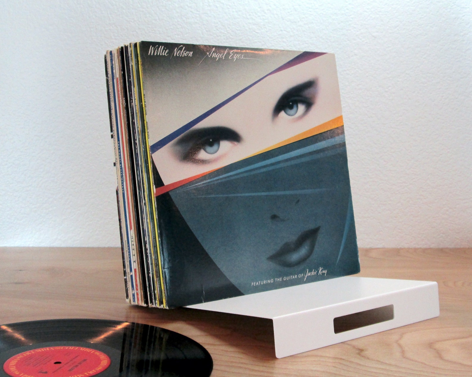 Leaning Vinyl Record Flip Rack Sleek Minimalist Album Stand - Etsy