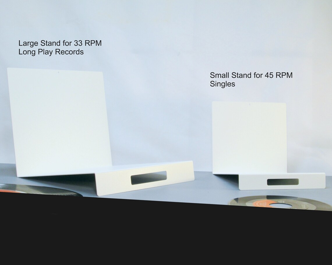 Vinyl Record Holder for Long Play and 45 RPM Singles White | Etsy