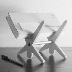 Contemporary Mail Organizer Rack for Entryway Wood Letter Mail Holder ...