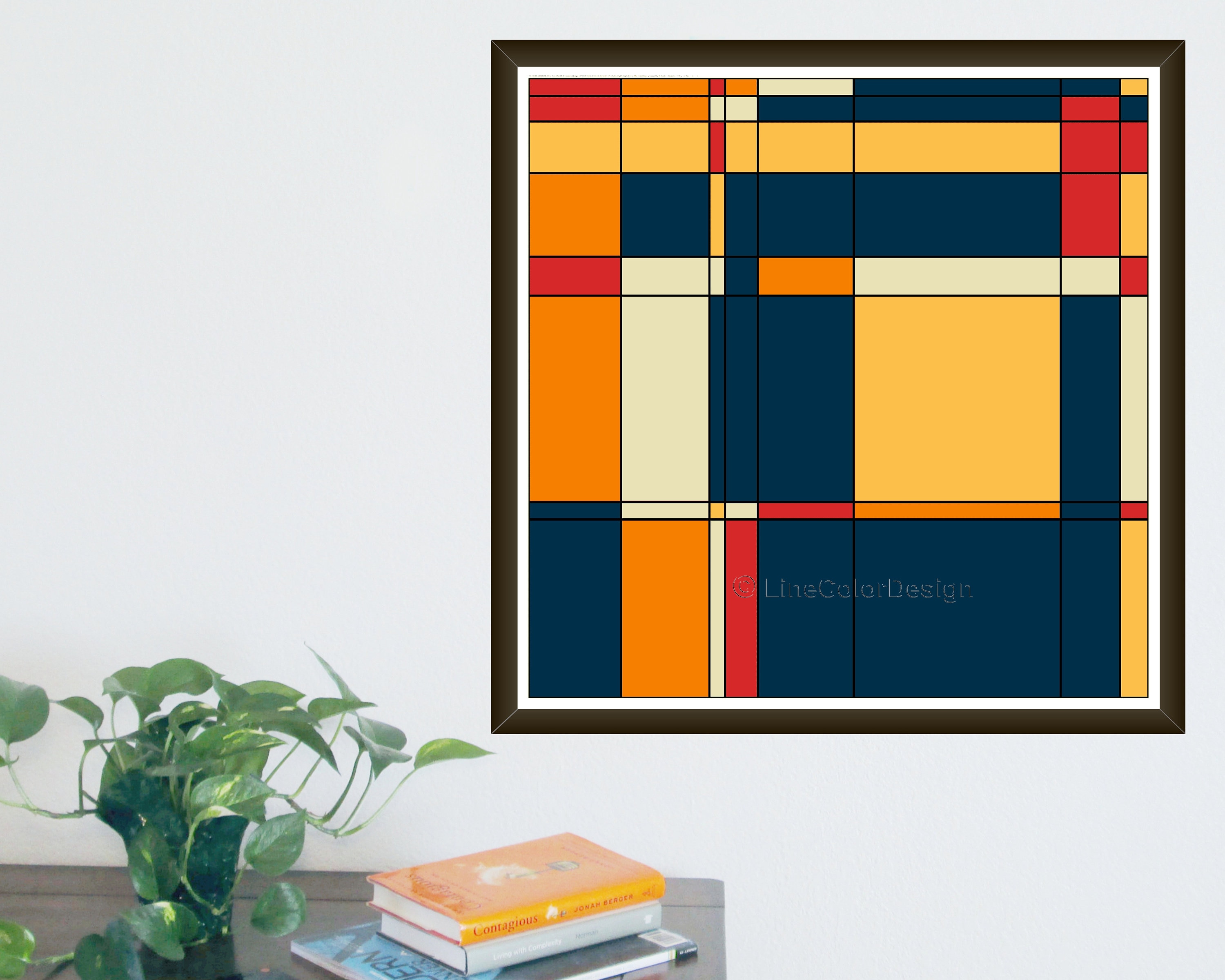 Digital Square Art Print | Wall Art for Modern Living Room Spaces ...