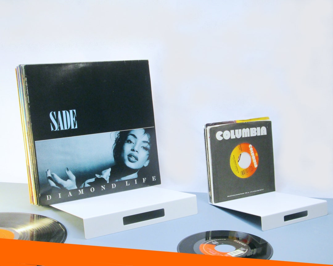 Vinyl Record Holder for Long Play and 45 RPM Singles White - Etsy