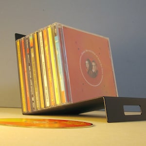Storage Rack for 15 Cds | Simple Modern Tabletop CD Holder | Minimalist ...