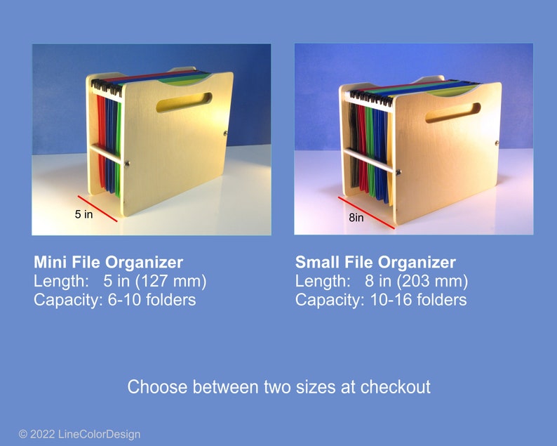 Mini Desk File Organizer Modern Hanging Folder Box - Etsy