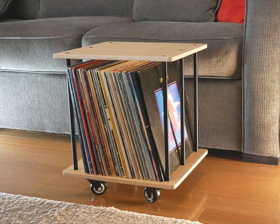 Vinyl Record Storage Ottoman and Speaker Stand | Rolling Vinyl ...
