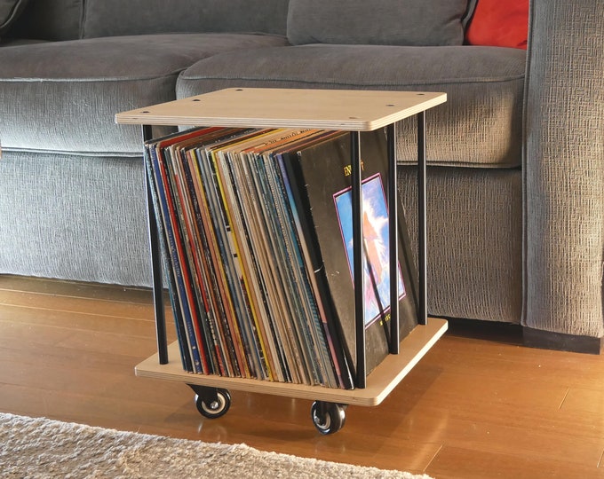 Vinyl Record Storage Ottoman and Speaker Stand | Rolling Vinyl ...