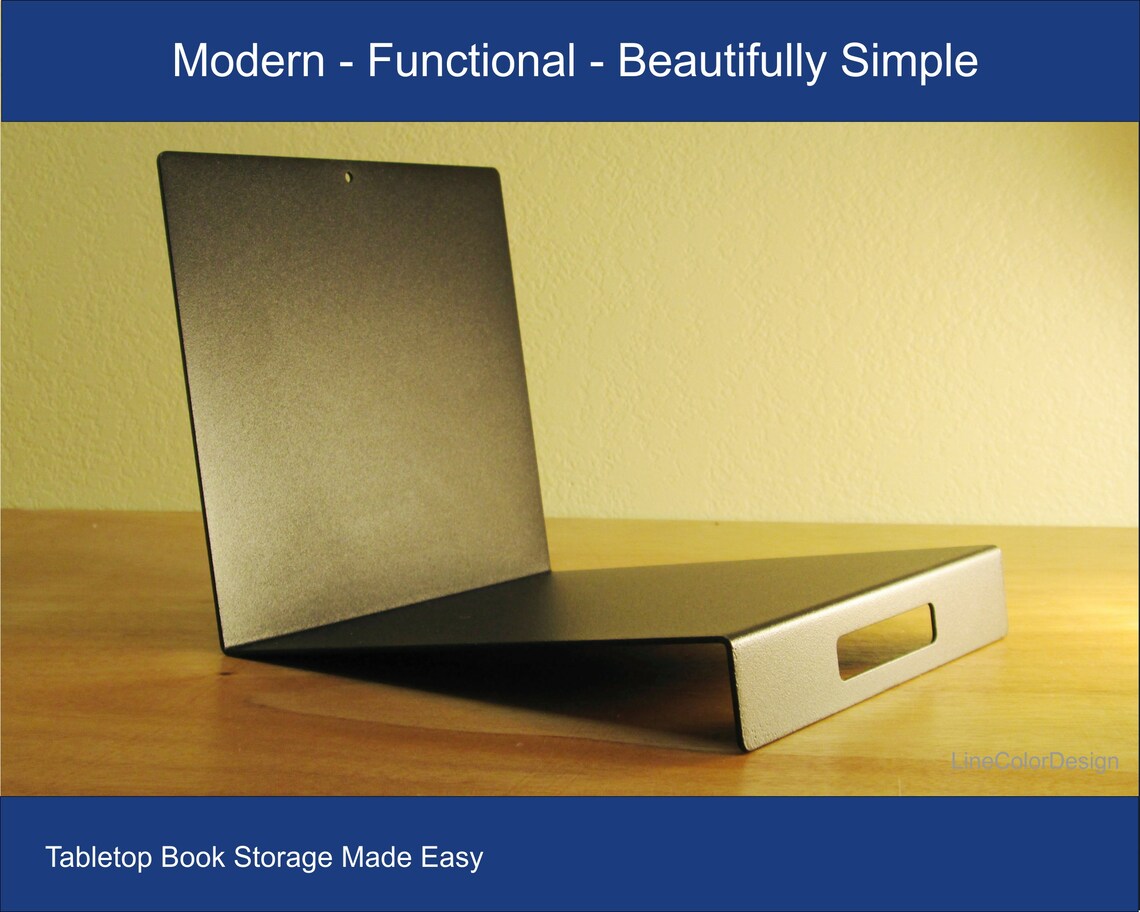 Small Tabletop Book Stand Simple Storage for Home or Office | Etsy