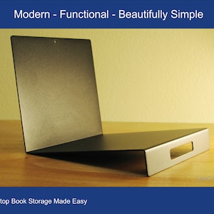 Small Tabletop Book Stand | Simple Storage for Home or Office ...