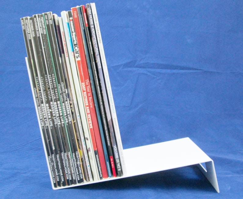 Tabletop Magazine Rack Minimalist Magazine Stand in White - Etsy