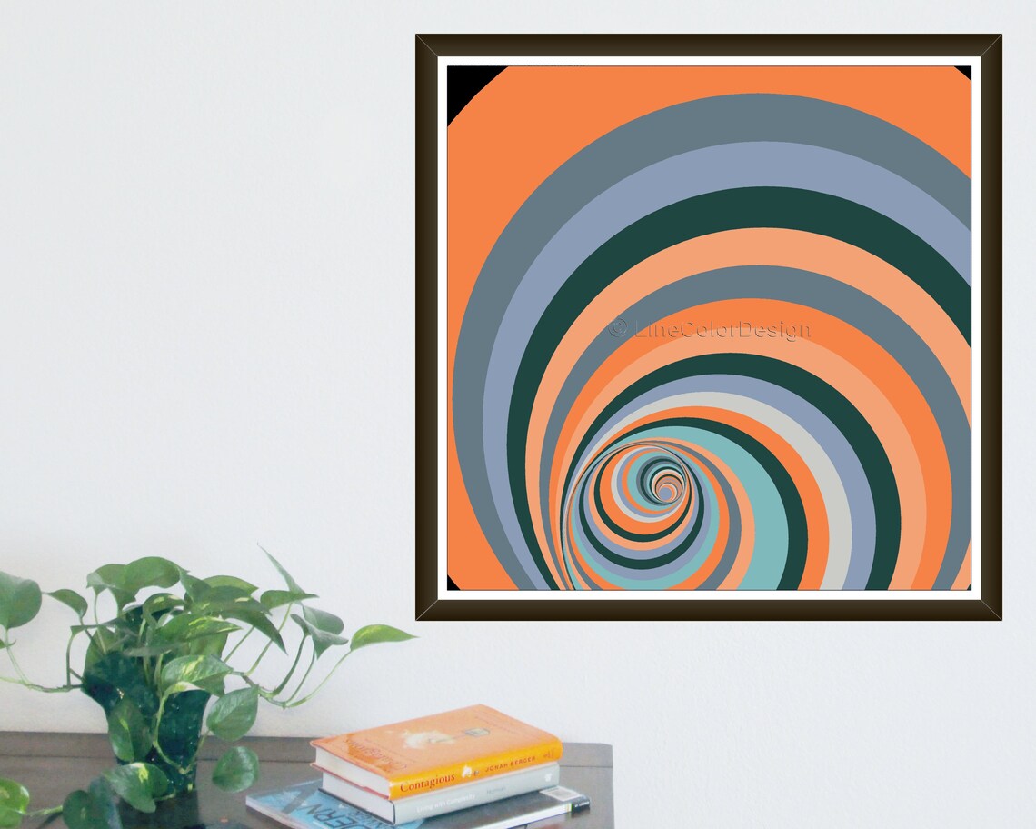 Downloadable Art Print | 24x24 Inch | Printable Geometric Pattern With ...