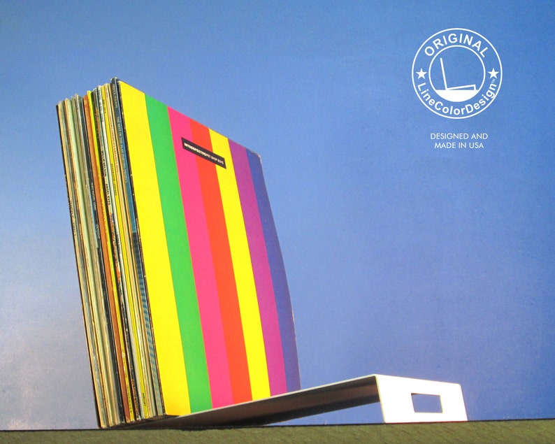 Leaning Vinyl Record Flip Rack Sleek Minimalist Album Stand - Etsy