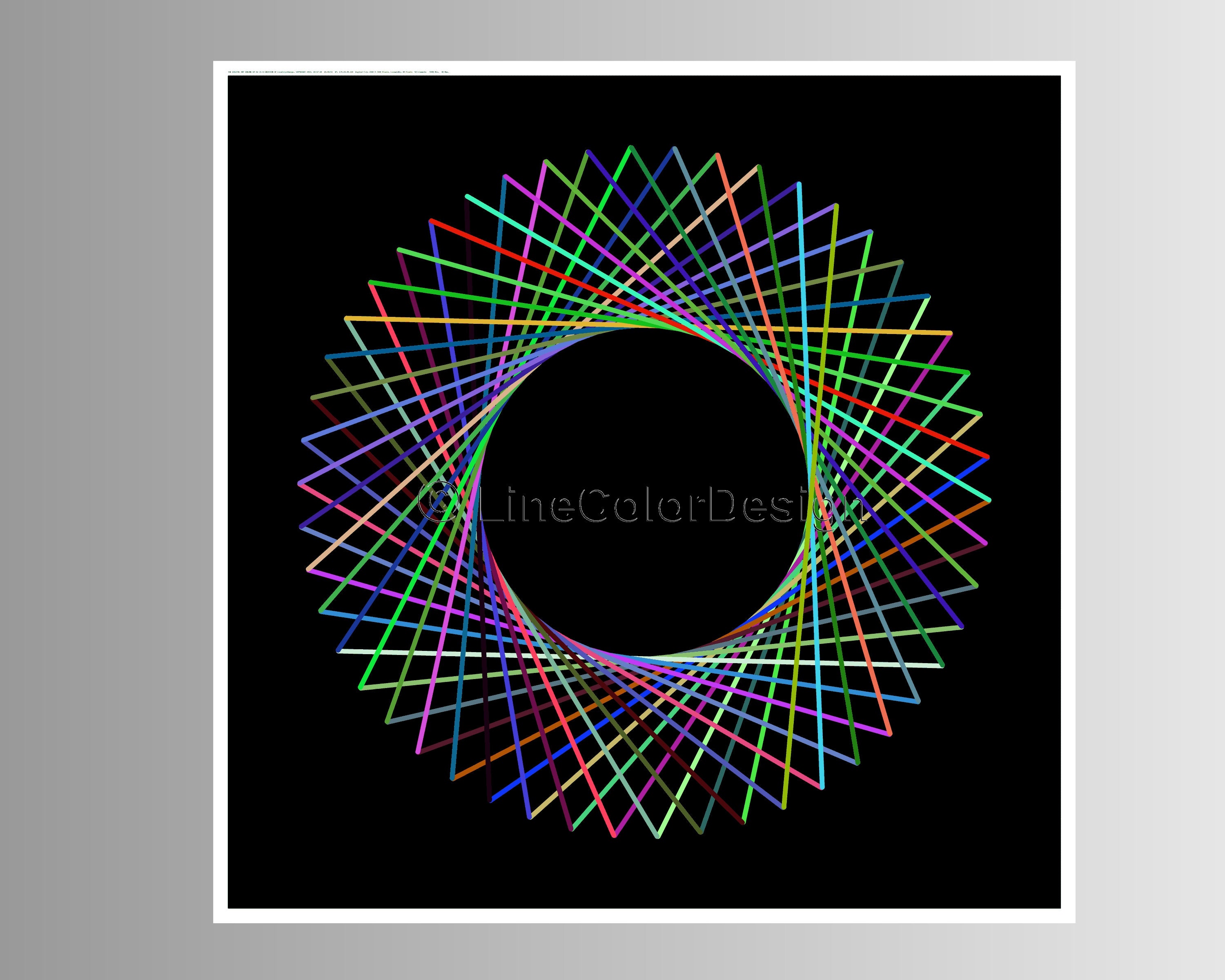 Software Generated Geometric Art Print | Instant Download Square Frame ...