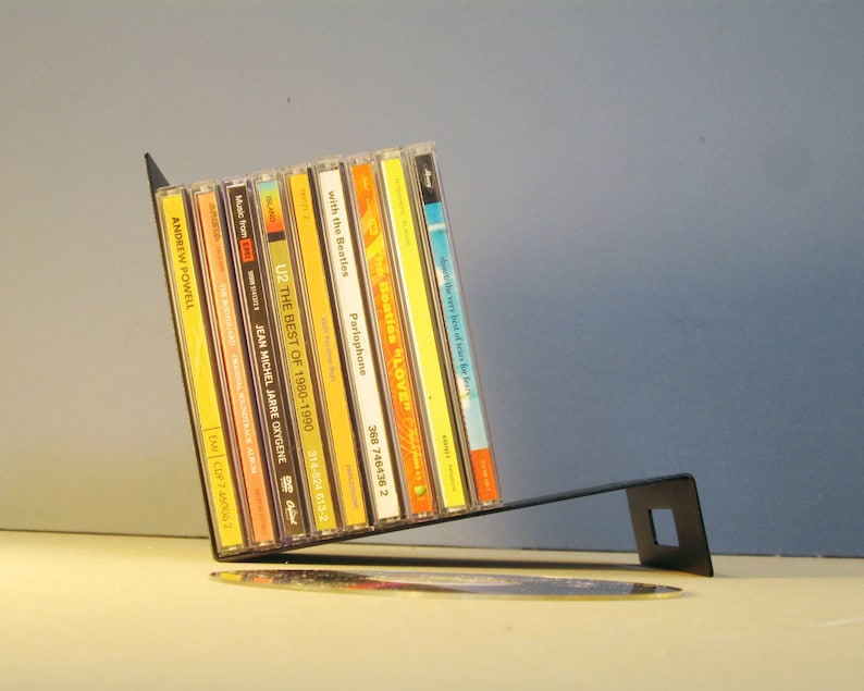 Storage Rack for 15 Cds Simple Modern Tabletop CD Holder - Etsy
