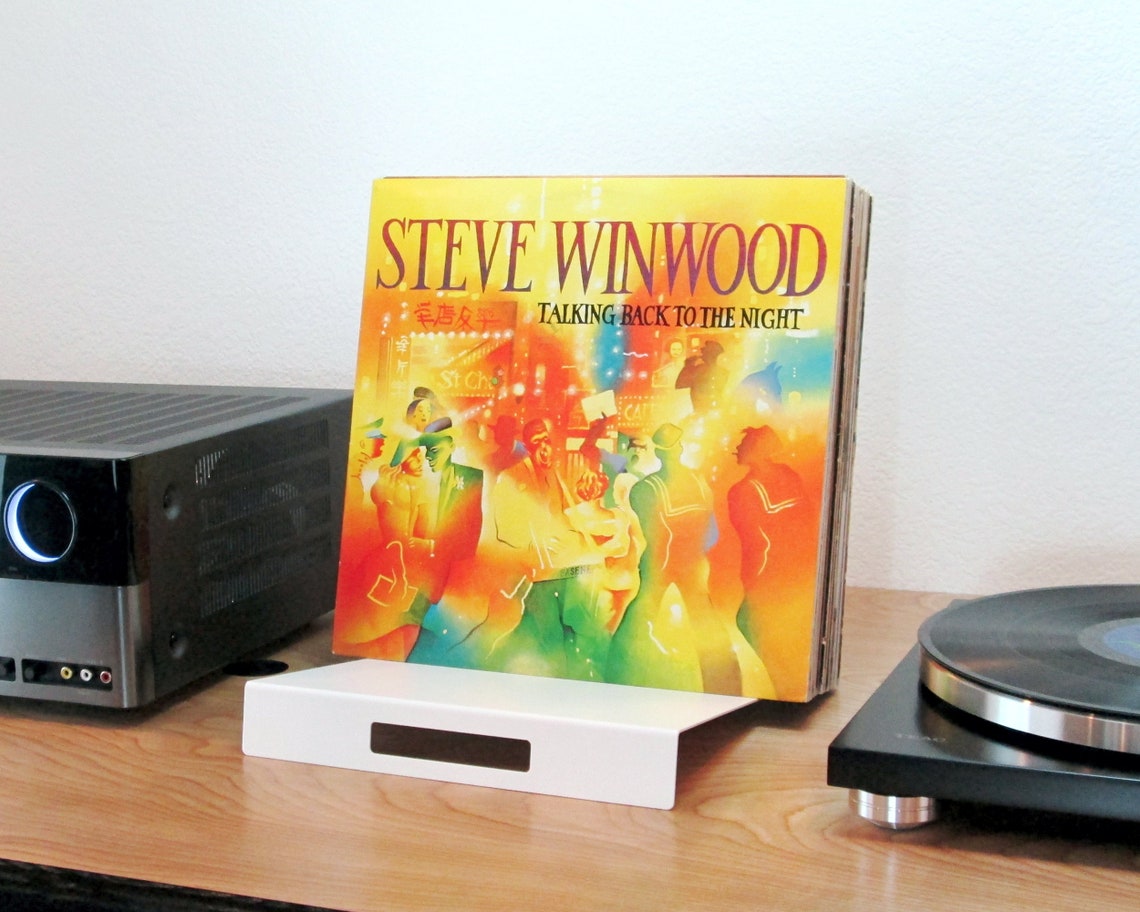 Vinyl Record Holder for Long Play and 45 RPM Singles White | Etsy