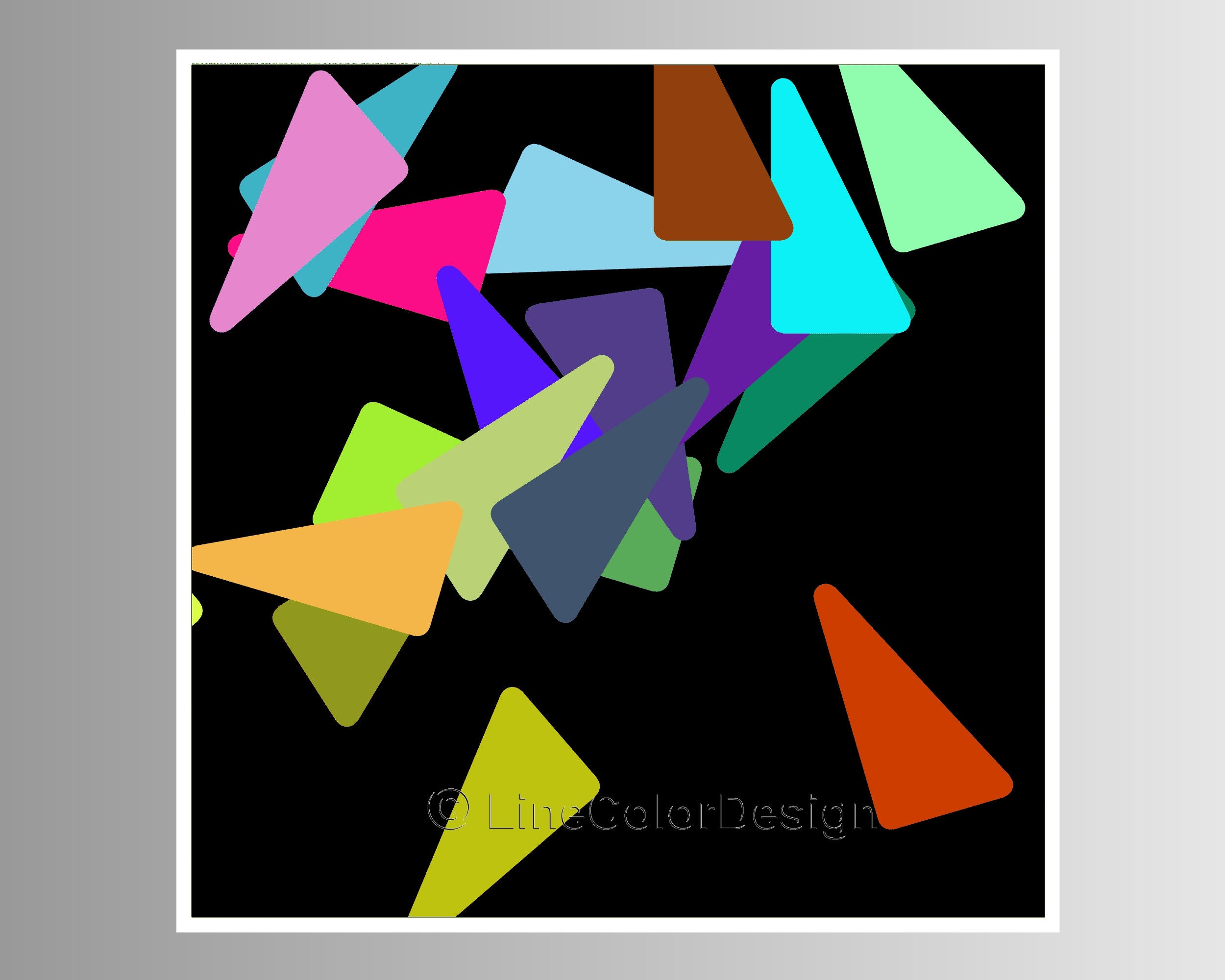 Square Printable Abstract Random Art Colorful Geometric Wall | Etsy