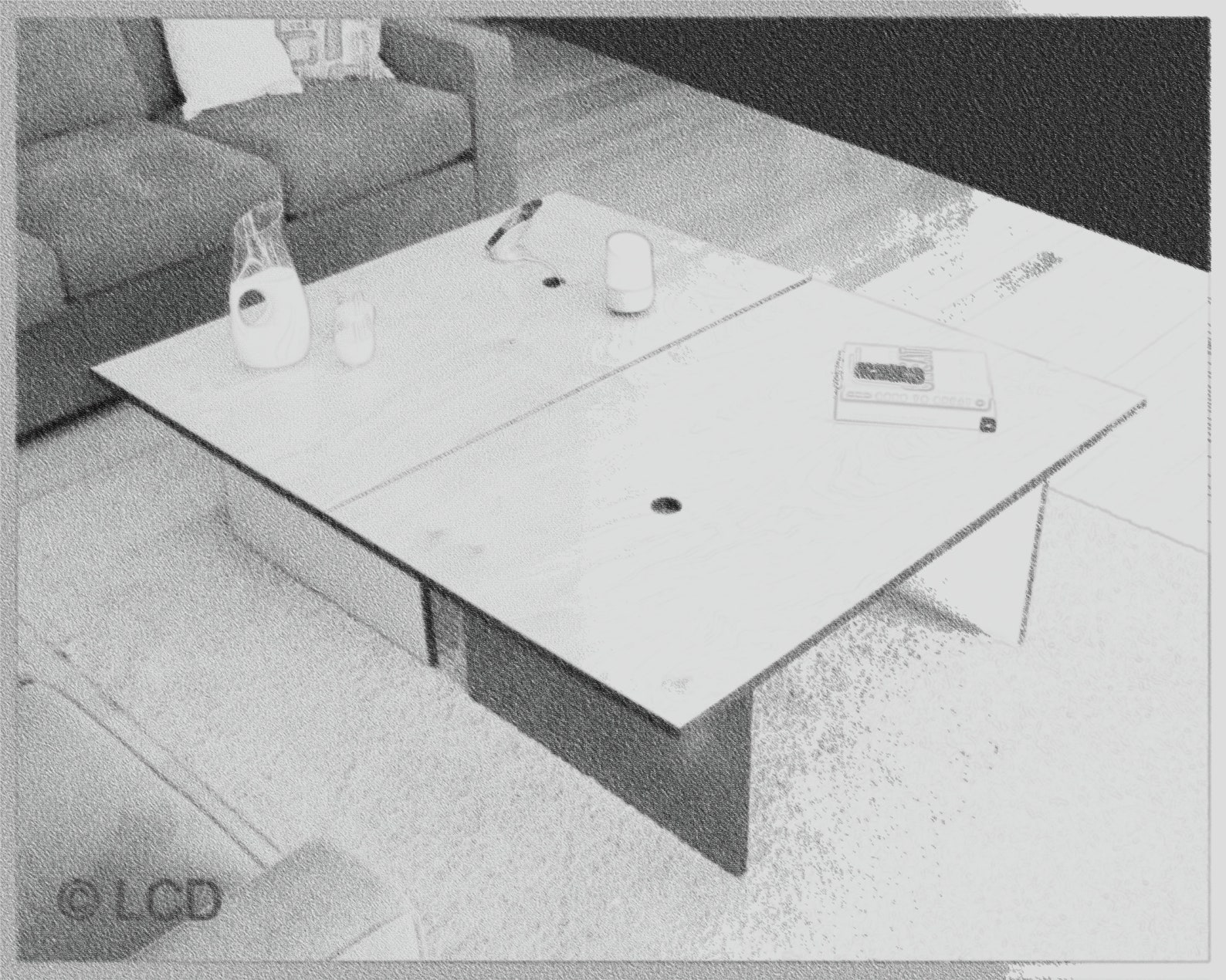 Cyber Coffee Table, Simple and Functional Mid Century Modern, Large ...