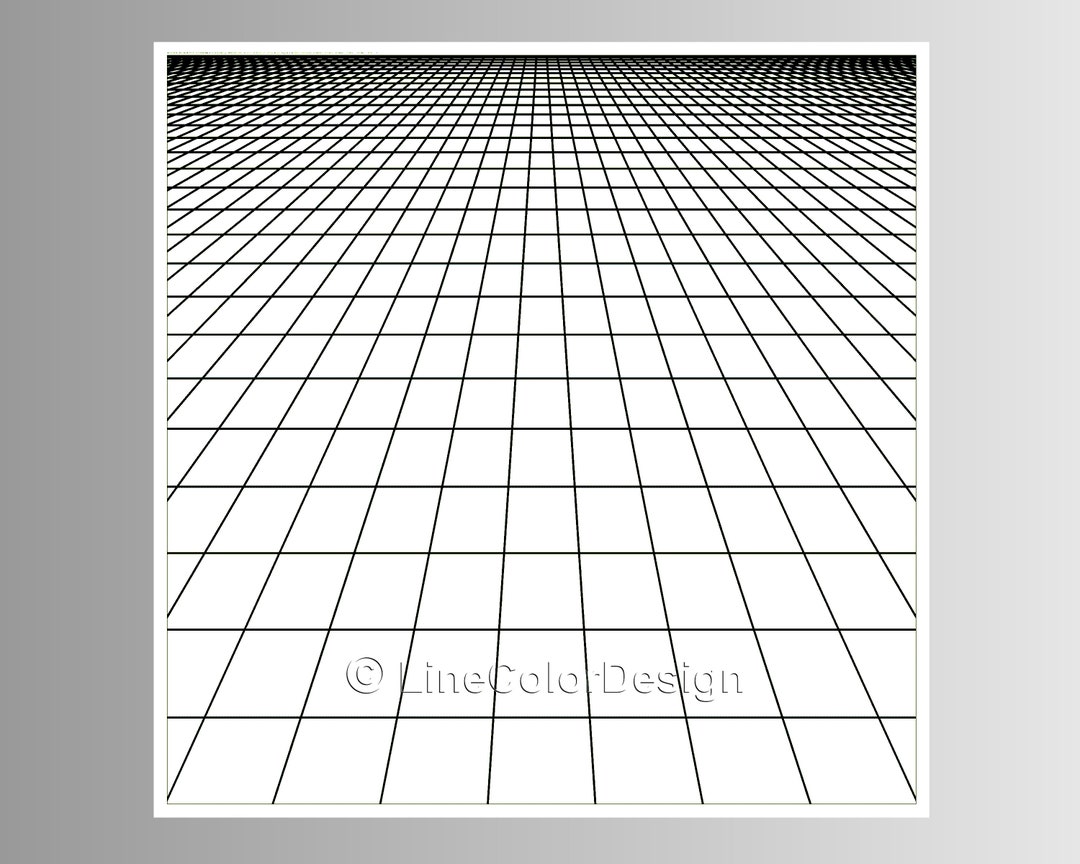 Digital Op Art Print | Black and White 3D Infinity Pattern | Square ...