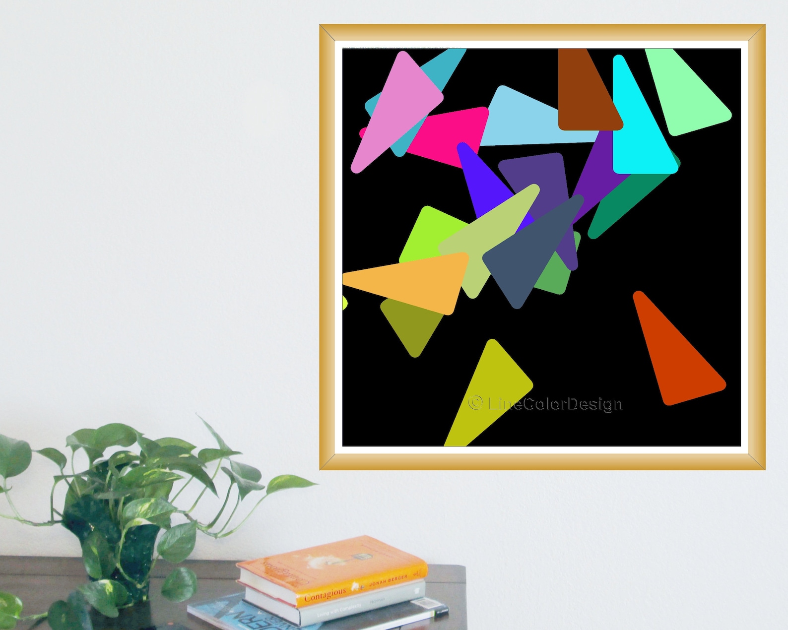 Square Printable Abstract Random Art Colorful Geometric Wall | Etsy