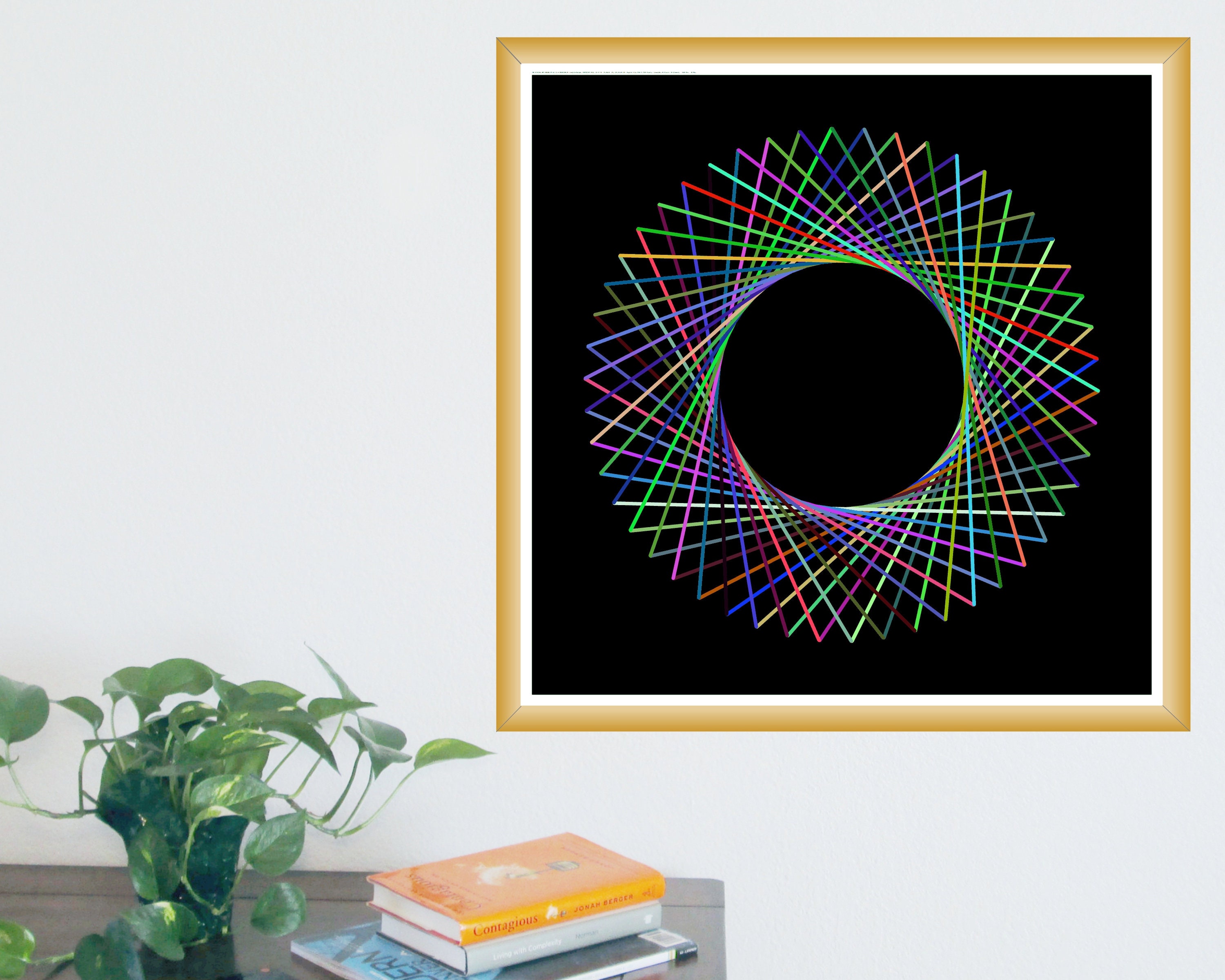 Software Generated Geometric Art Print | Instant Download Square Frame ...