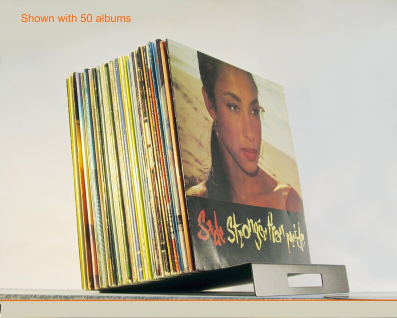 Vinyl Record Holder for Long Play and 45 RPM Singles White | Etsy