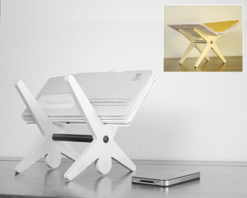 Contemporary Mail Organizer Rack for Entryway Wood Letter - Etsy