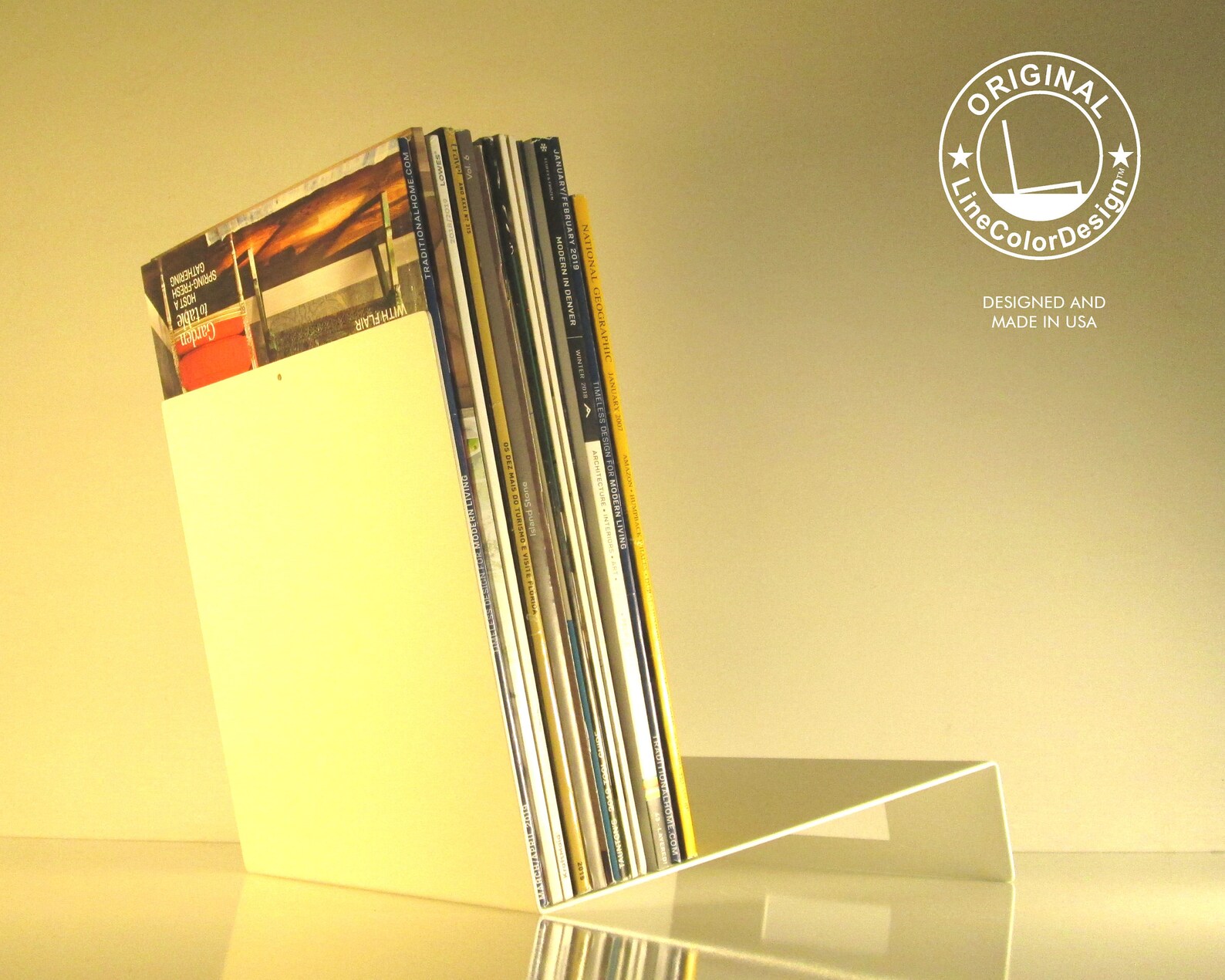 Tabletop Magazine Rack Minimalist Magazine Stand in White - Etsy