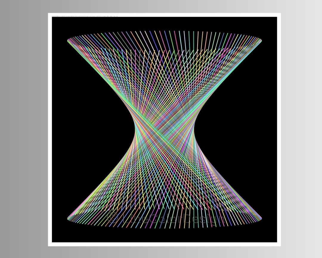 Downloadable Line Art Print | Colorful Abstract Spiral Yarn Pattern ...