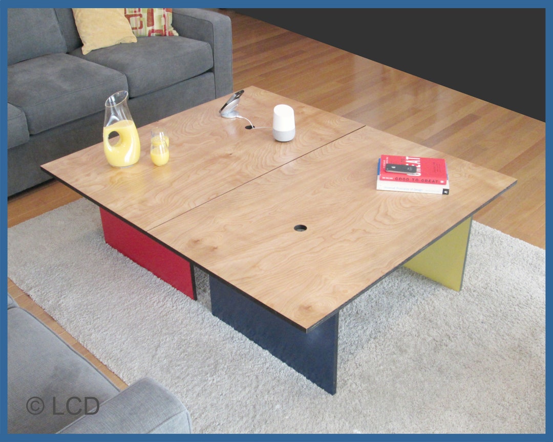 Cyber Coffee Table, Simple and Functional Mid Century Modern, Large ...