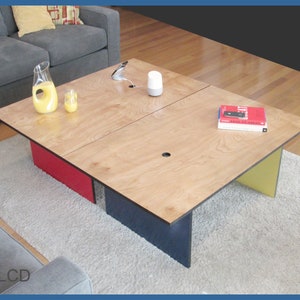 Cyber Coffee Table, Simple and Functional Mid Century Modern, Large ...