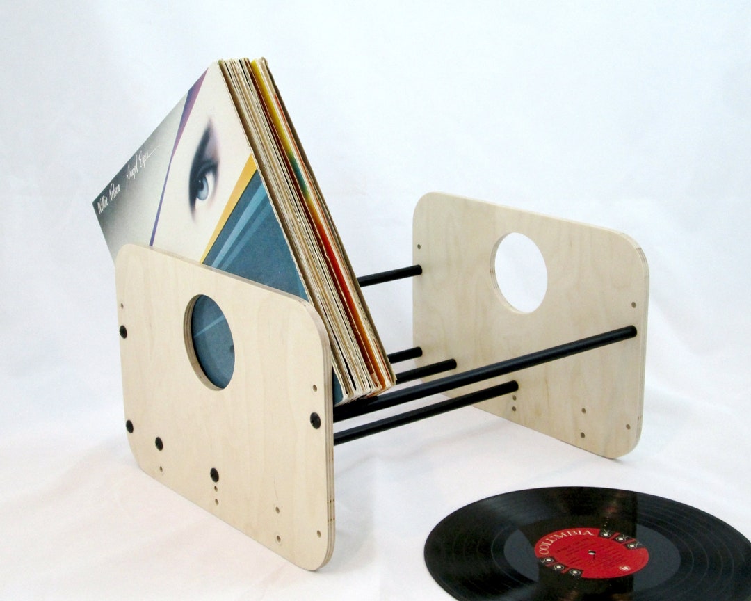 Tabletop Record Storage Rack Handmade in USA | Vinyl LP Crate Holder ...