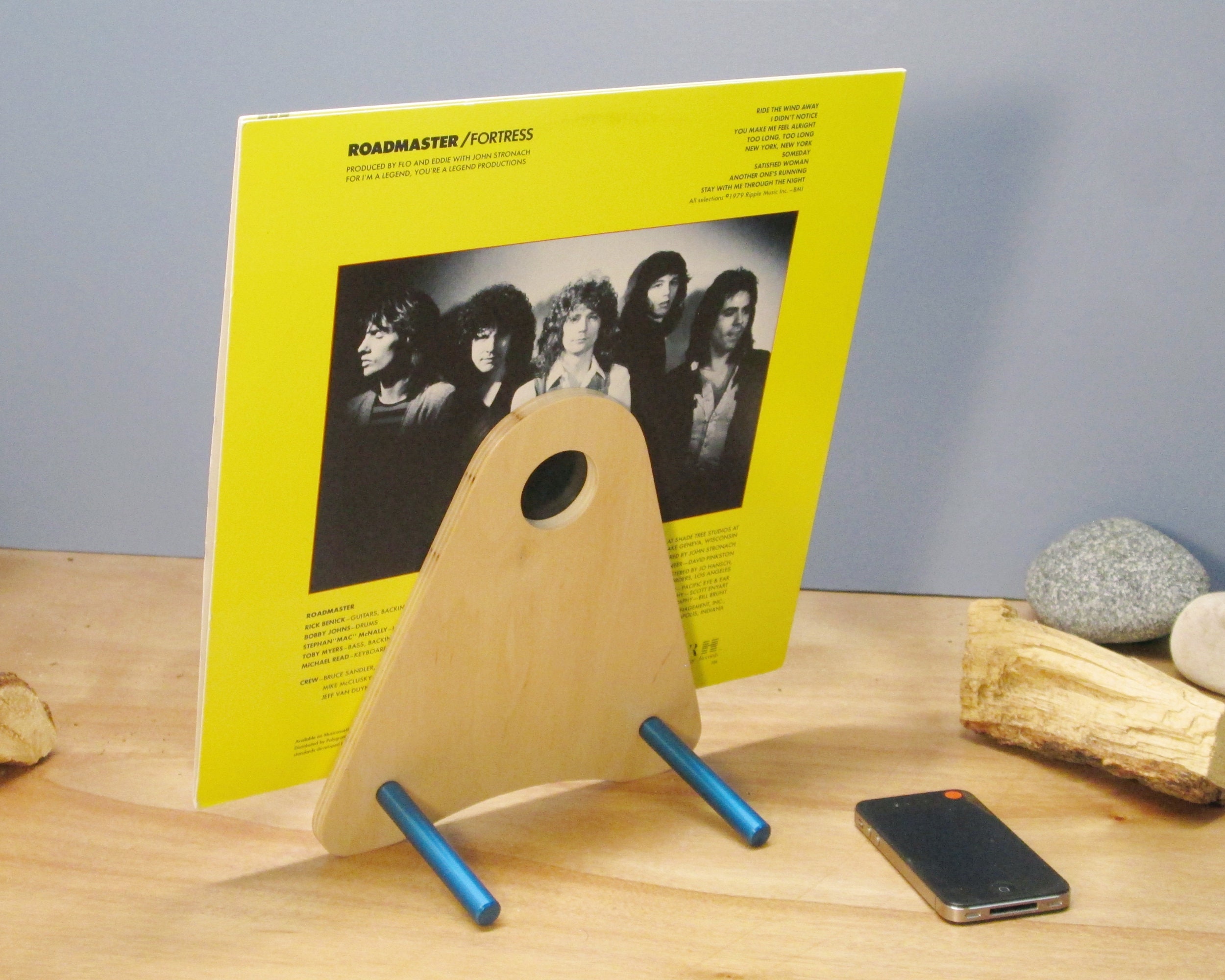 Now Playing Record Stand, Vinyl Record Storage Rack, Blue Now Spinning ...