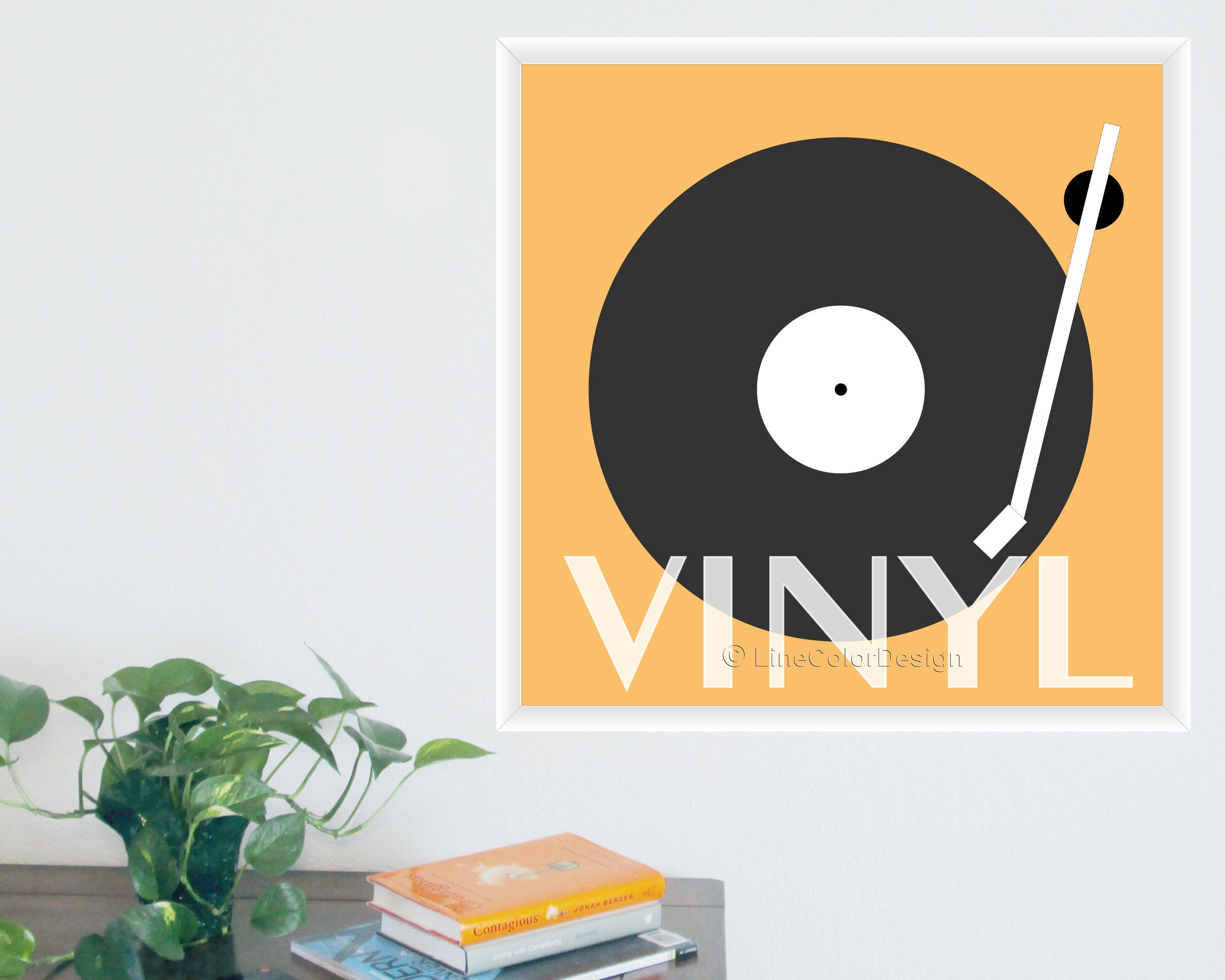 Turntable Art Print | Printable Vinyl Record Player Wall Art ...