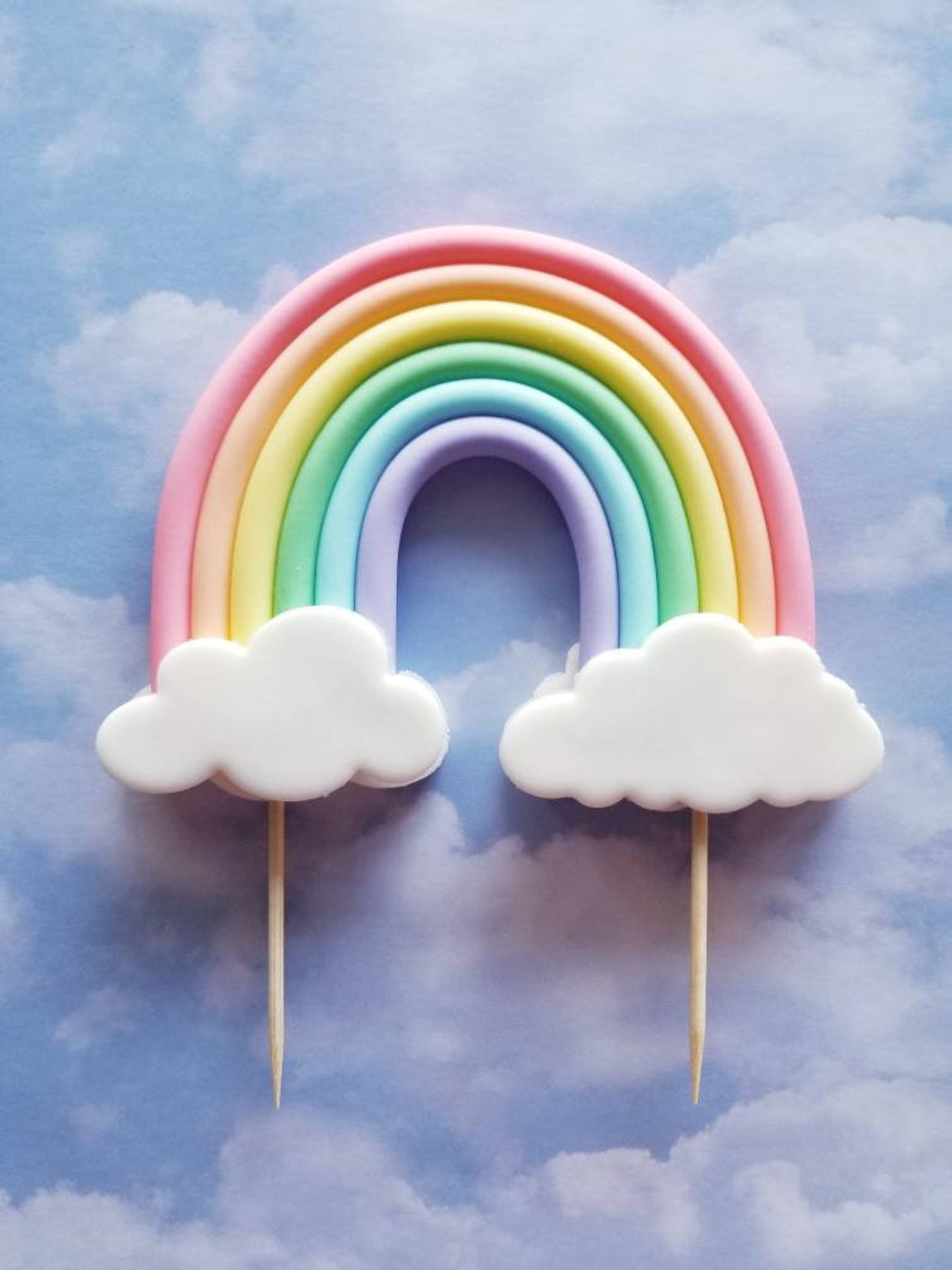 Large Rainbow Cake Topper | Etsy