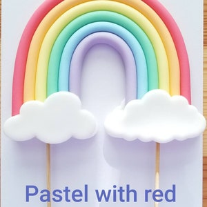 Large Rainbow Cake Topper - Etsy