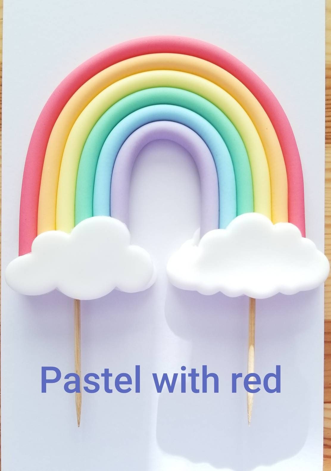Large Rainbow Cake Topper | Etsy