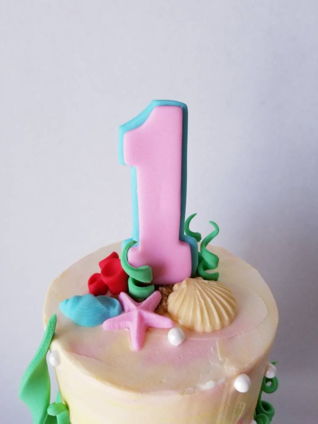 Number 1 Fondant Cake Topper - Etsy