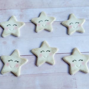 2D Fondant Smiling Stars Cupcake Toppers - Etsy