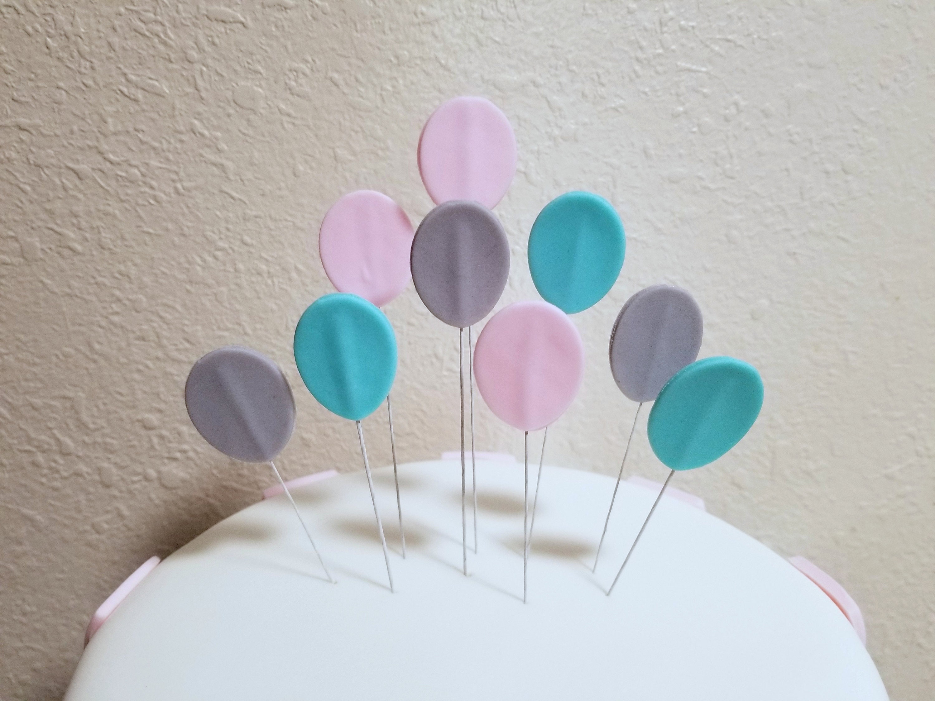 2D Fondant Balloons Cake Topper - Etsy 日本