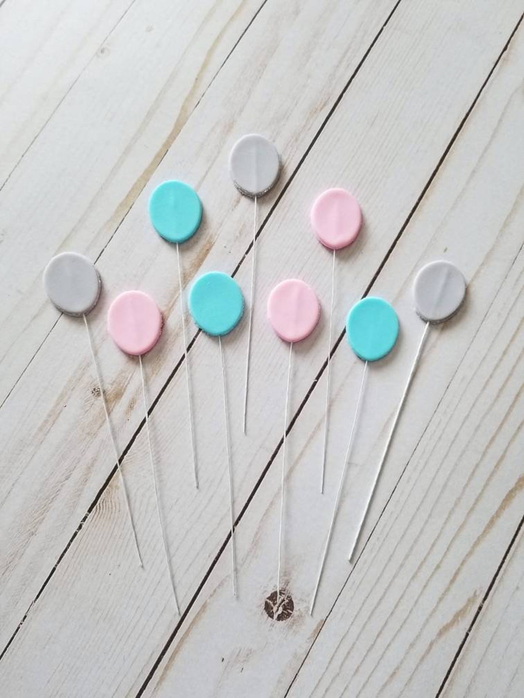 2D Fondant Balloons Cake Topper - Etsy