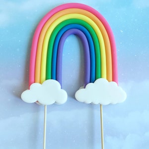 Large Rainbow Cake Topper - Etsy