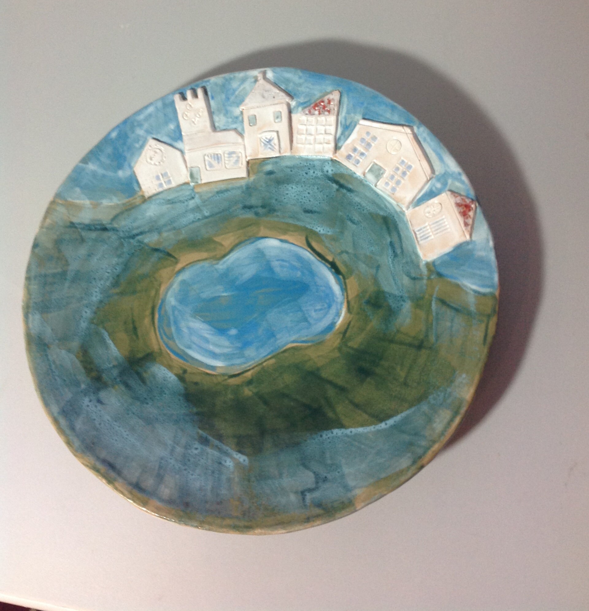 Handmade Large Ceramic Platter. 'winter Magic'. - Etsy