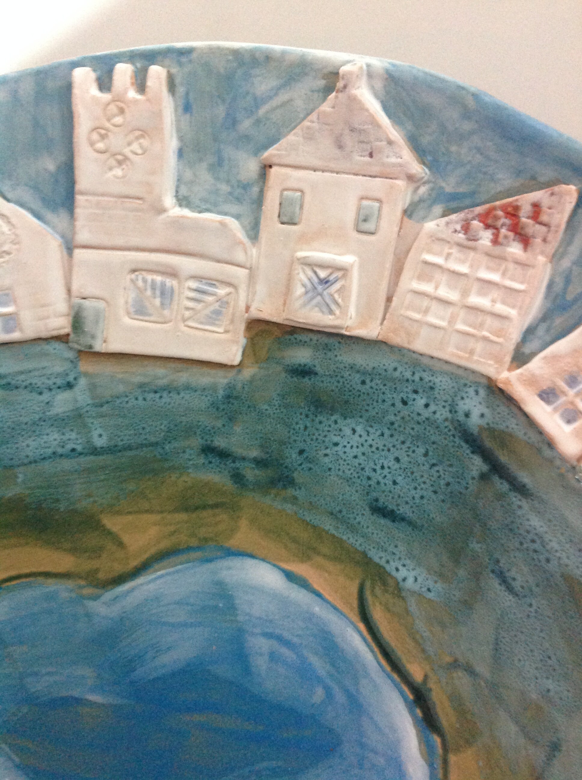 Handmade Large Ceramic Platter. 'winter Magic'. - Etsy