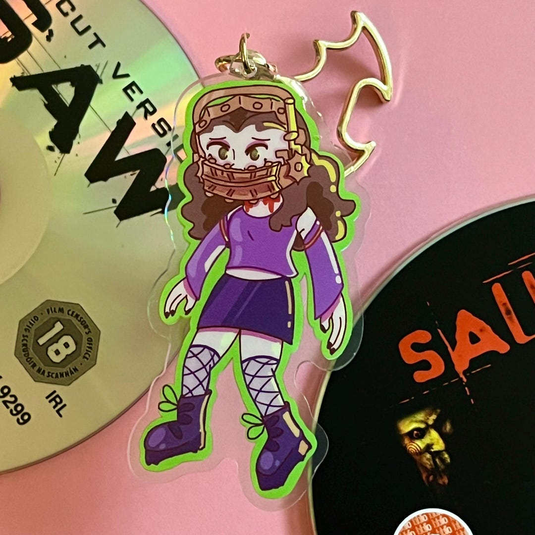 Amanda Young SAW Horror Film Acrylic Double Sided Keychain Charm - Etsy