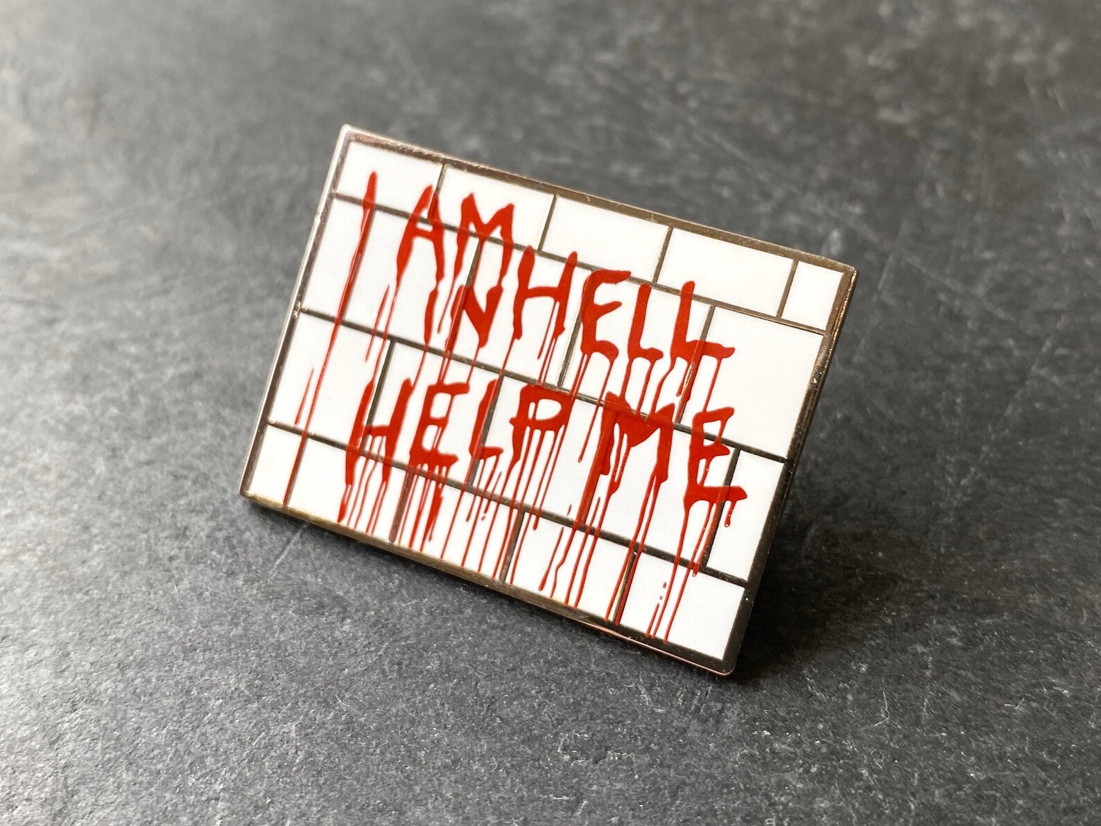 I Am in Hell, Help Me Hard Enamel Pin Badge - Etsy