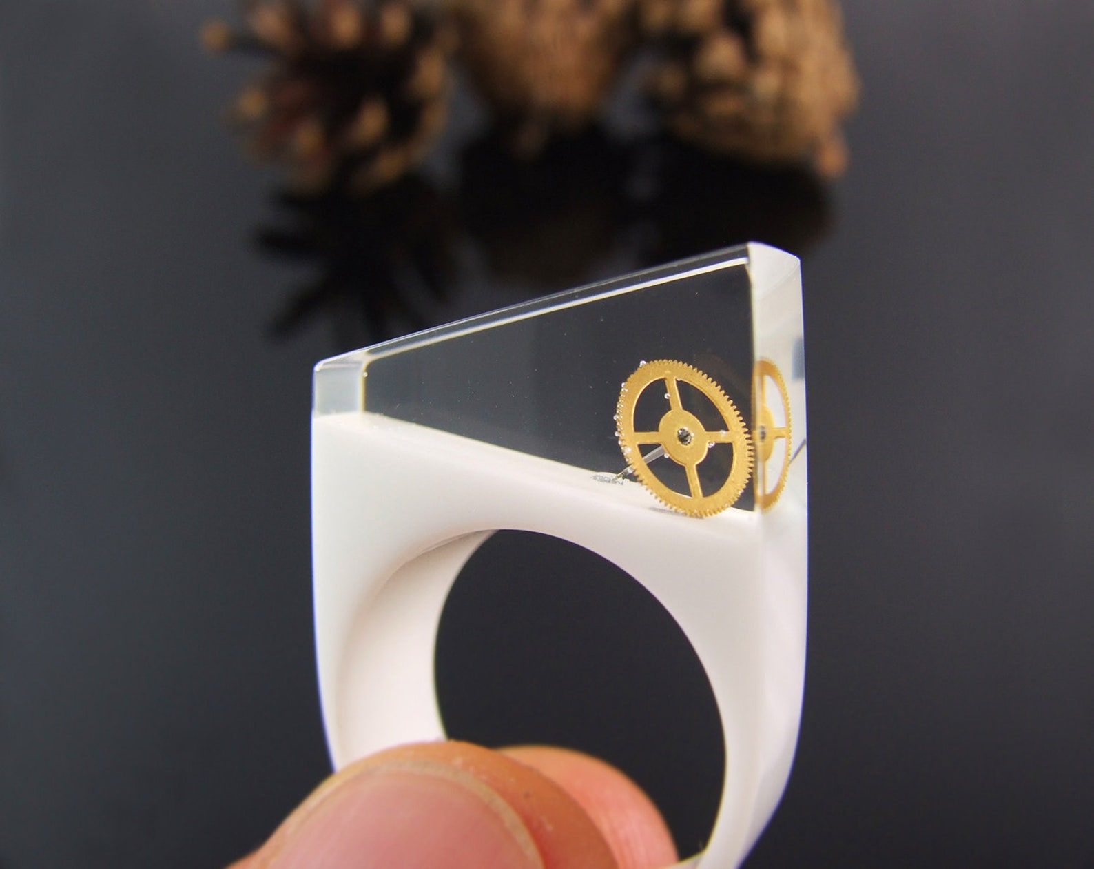 Steampunk Jewelry Steampunk Ring Women Cogs and Gears Ring | Etsy