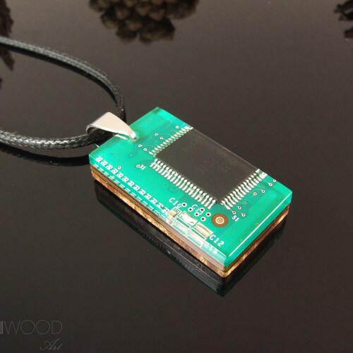 Circuit Board Necklace Recycled Motherboard Jewelry Geek - Etsy