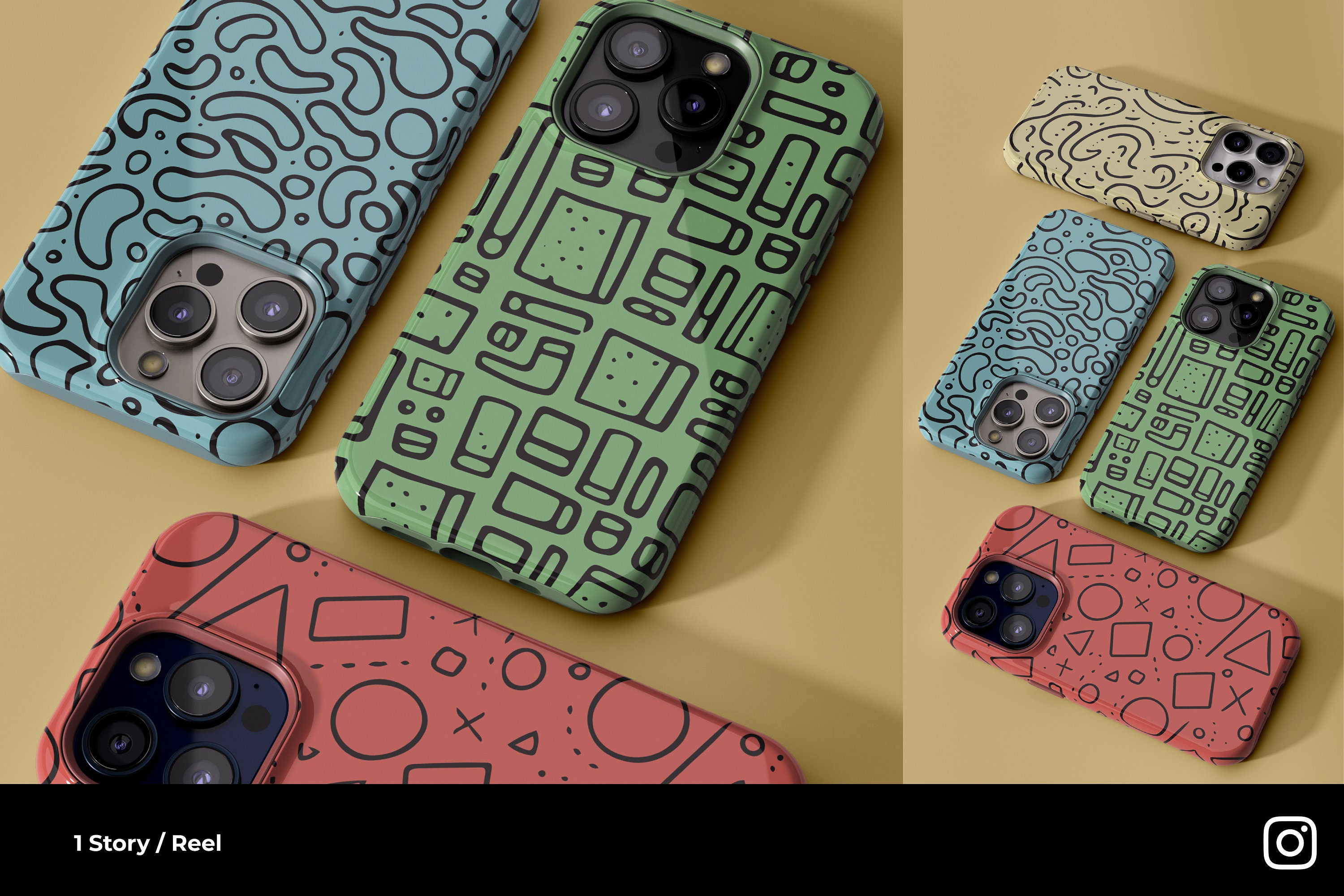 IPhone 15 Pro Tough Case Mockup - Instagram Previews - Etsy